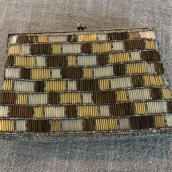 Walborg | Bags | Walborg Gold Silver Beaded Mini Bag Clutch Vintage ...